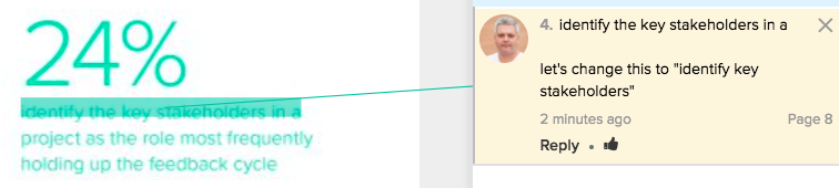Text select makes creative content reviews even easier