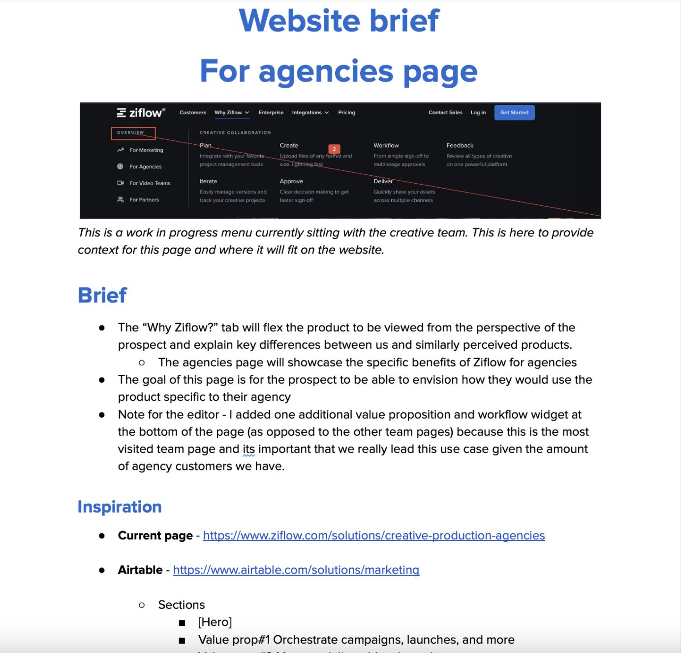 How our creative department manages the web design review process